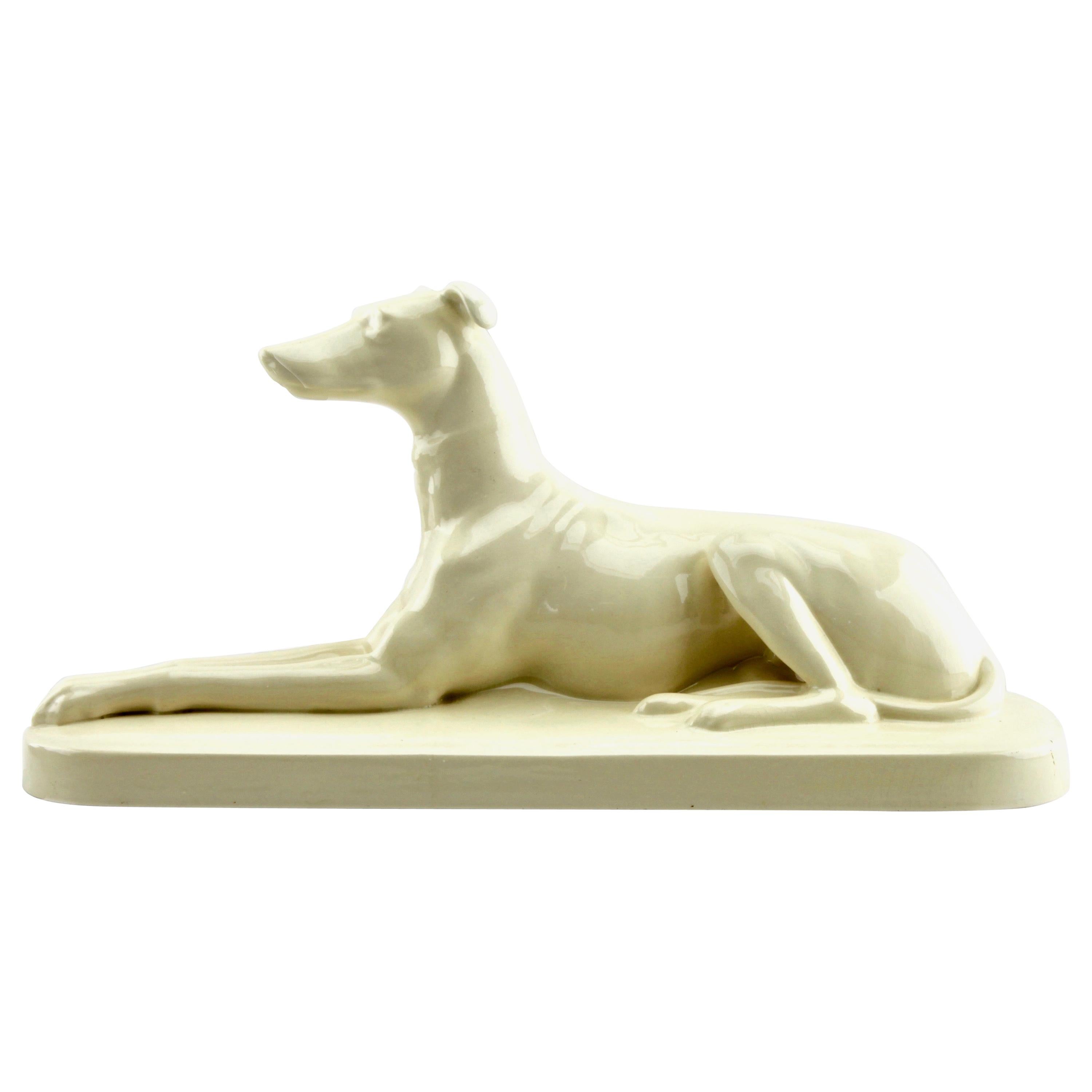 Italian Ceramic Greyhound or Whippet Dog at 1stdibs