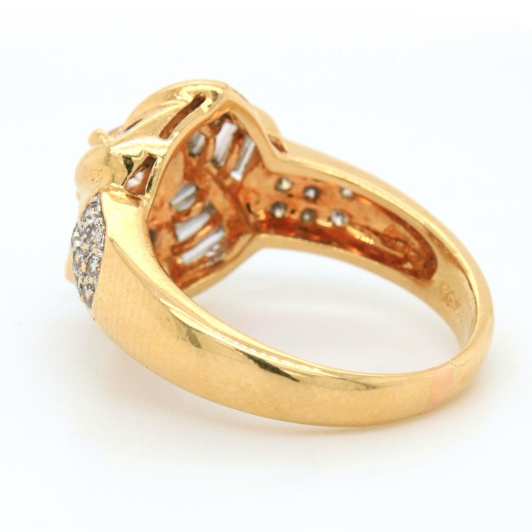 Faint Pink and White Diamond Windmill Ring, 20th Century For Sale at ...