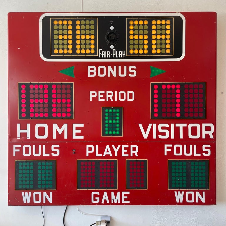 Fair Play Basketball Scoreboard, 1980s at 1stDibs