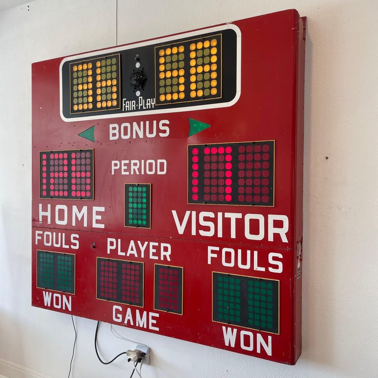 Fair Play Basketball Scoreboard, 1980s at 1stDibs