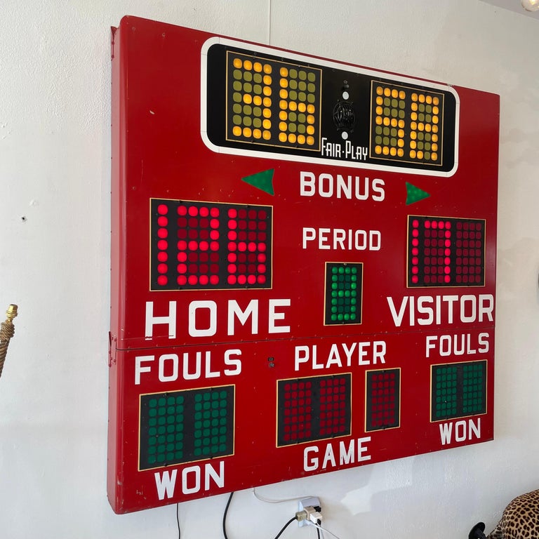 Fair Play Basketball Scoreboard, 1980s at 1stDibs