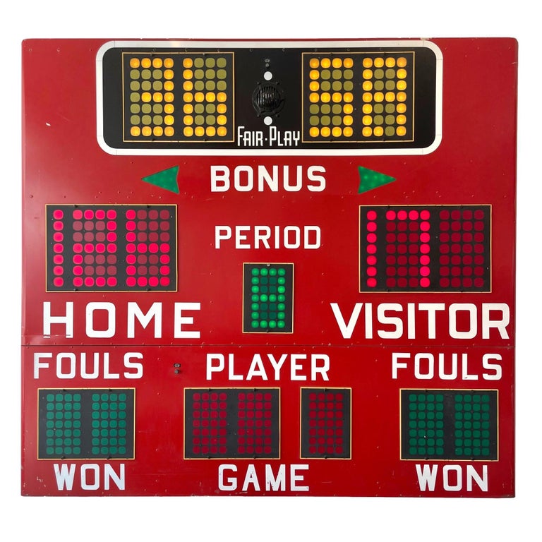 Fair Play Basketball Scoreboard, 1980s at 1stDibs