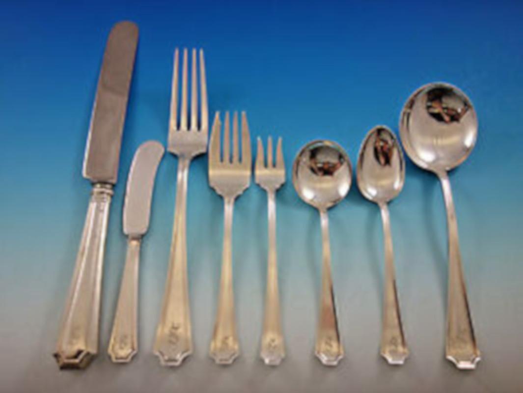 Fairfax by Gorham Sterling Silver Flatware Set 12 Service 106 Pcs ...