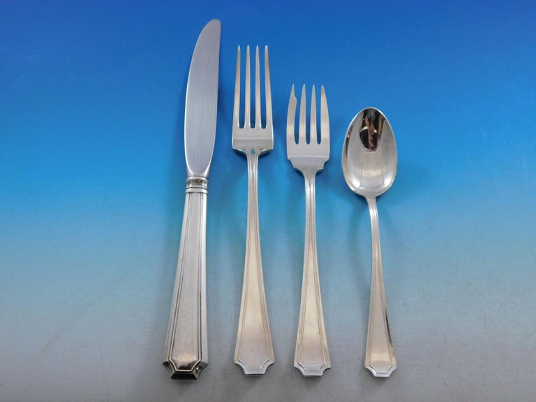 Fairfax by Gorham Sterling Silver Flatware Set for 8 Service 42 Pcs ...