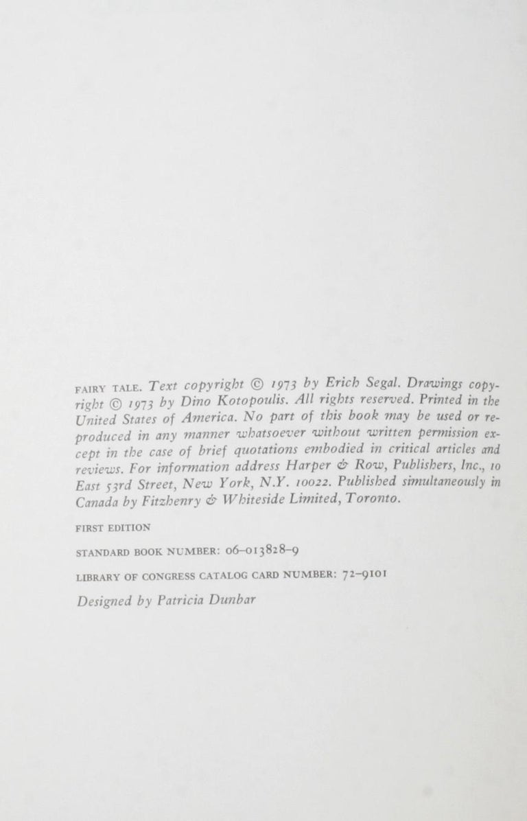 "Fairy Tale" by Erich Segal, Signed First Edition at 1stDibs