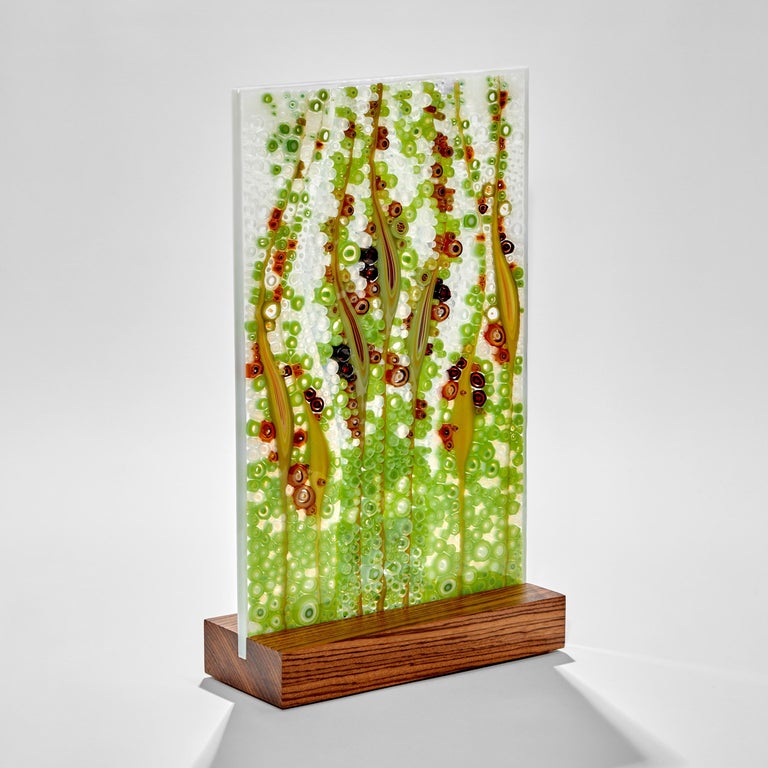 Fairytales and Legends, a Green, Red and White Glass Sculpture by ...