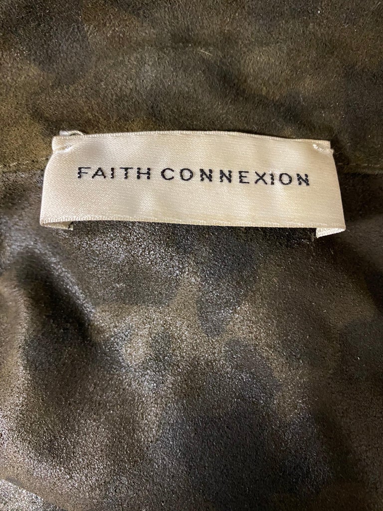 Faith Connextion Green Camouflage Jacket, Size Medium For Sale at 1stDibs