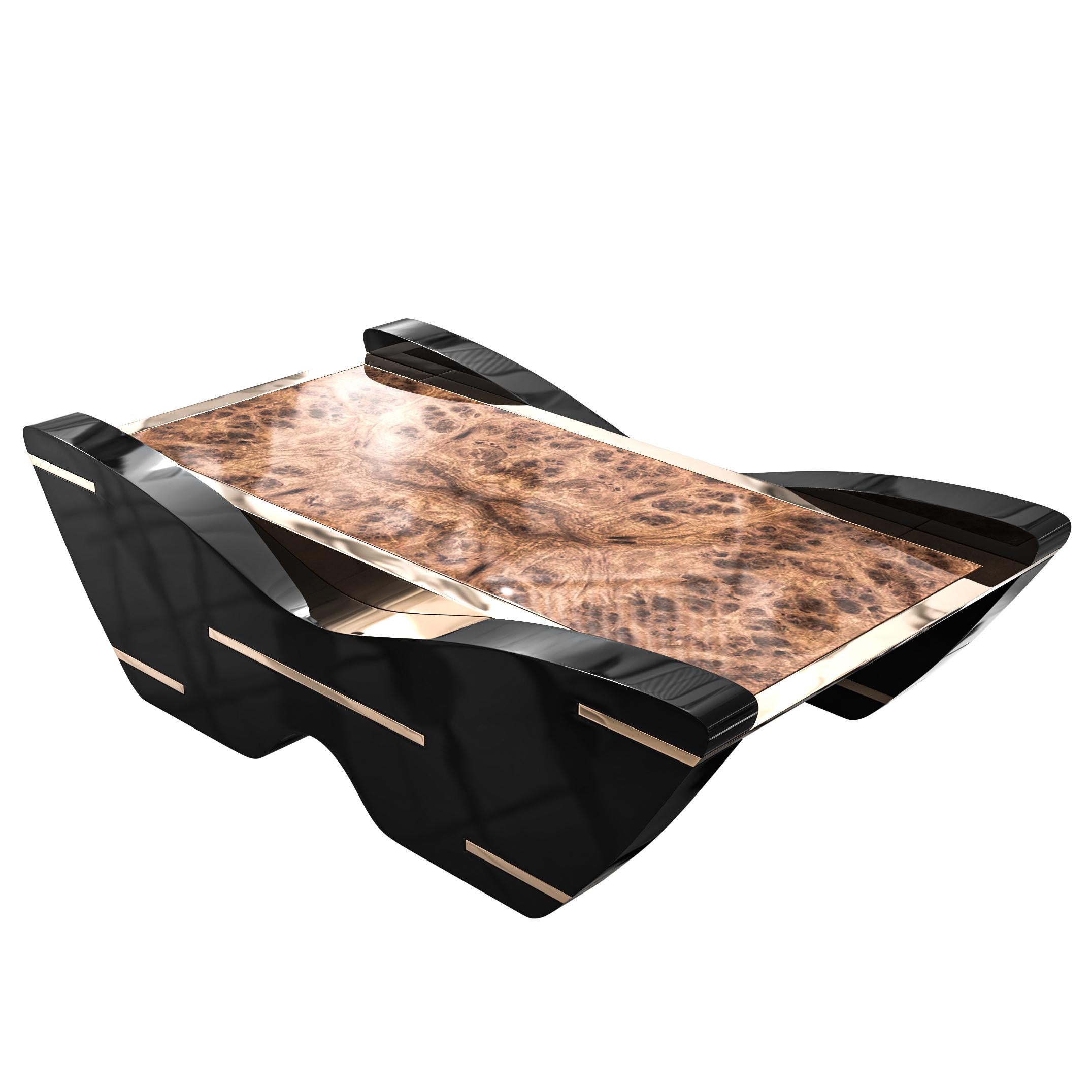"Falconara" Coffee Table, Stainless Steel with Bronze Details, Istanbul ...