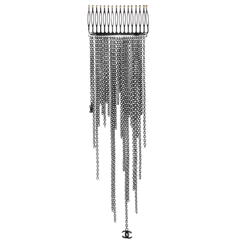 Fall 2002 Chanel Chainlink Hair Comb at 1stDibs