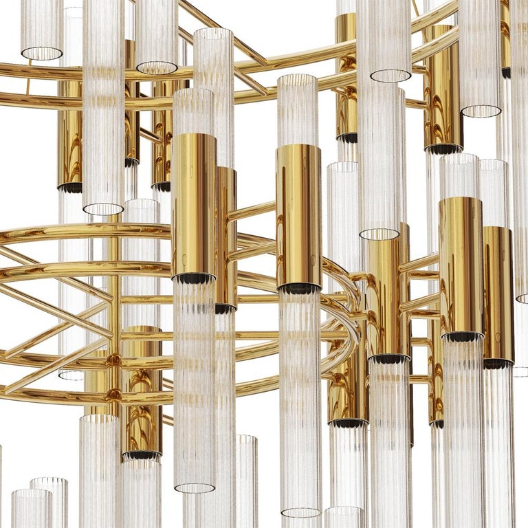 Fall Chandelier with Crystal Glass Fine Tubes For Sale at 1stDibs ...