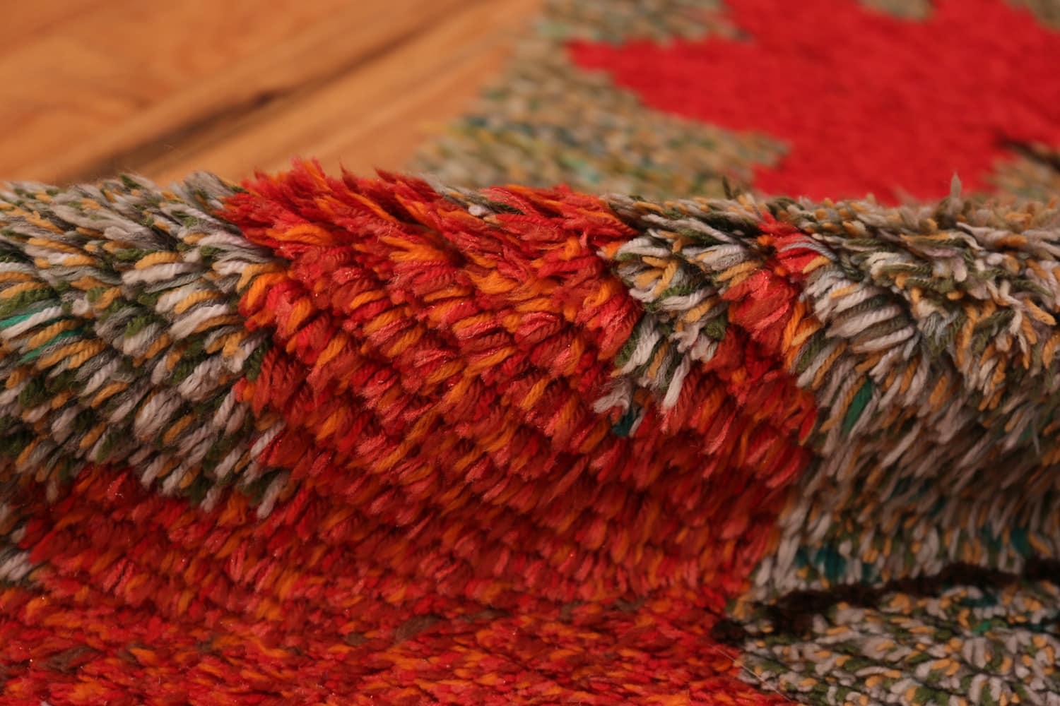 Fall Foliage Themed Vintage Scandinavian Swedish Shag Pile Rya Rug 3' x ...