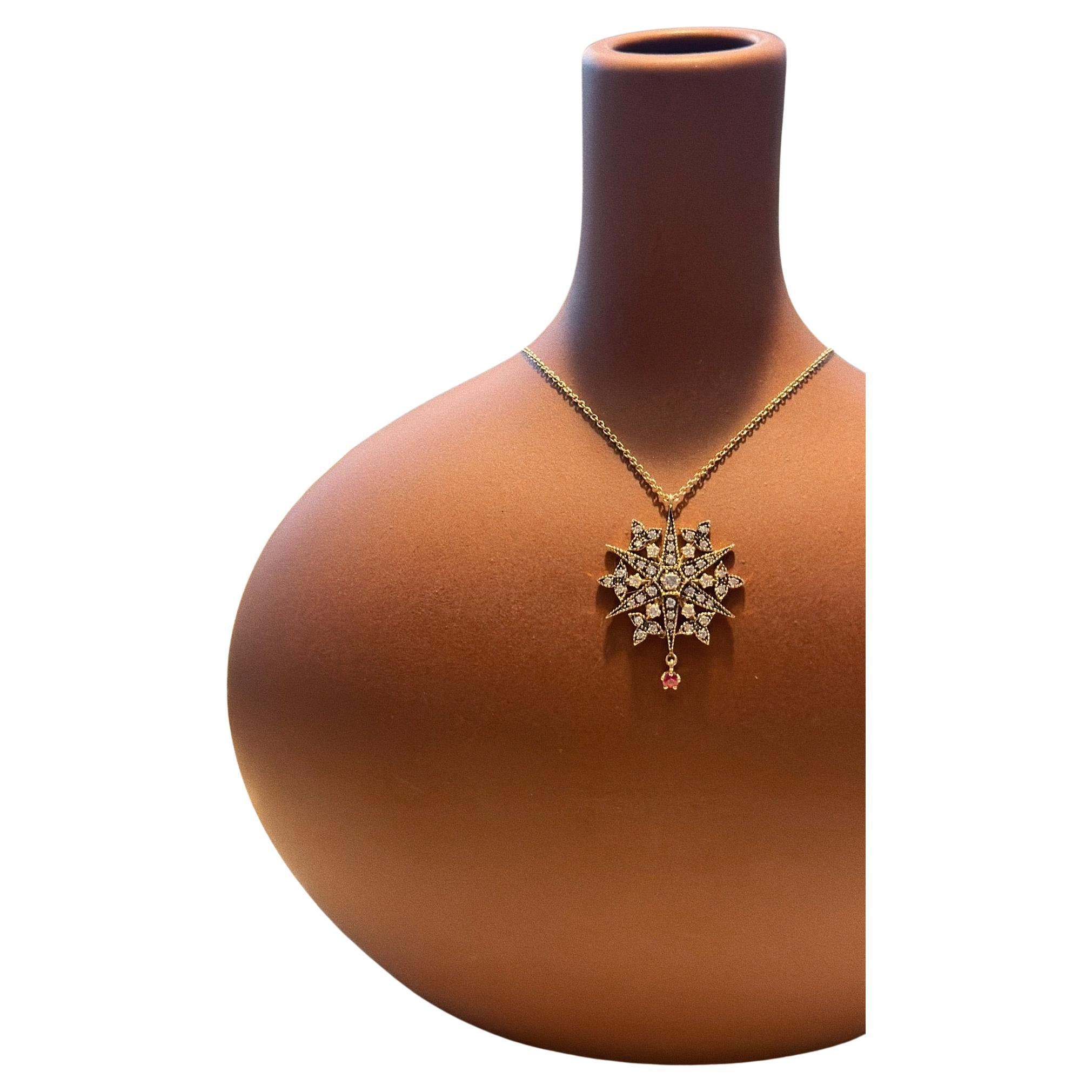 Fallen Star Diamond Necklace For Sale at 1stDibs