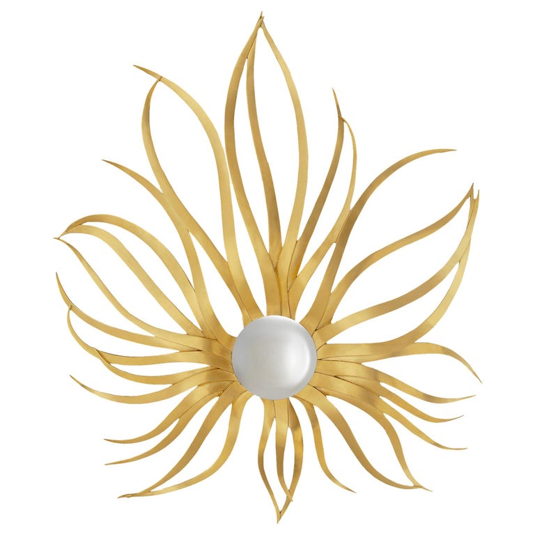 Falling Star Mirror with Gold Paint For Sale at 1stDibs