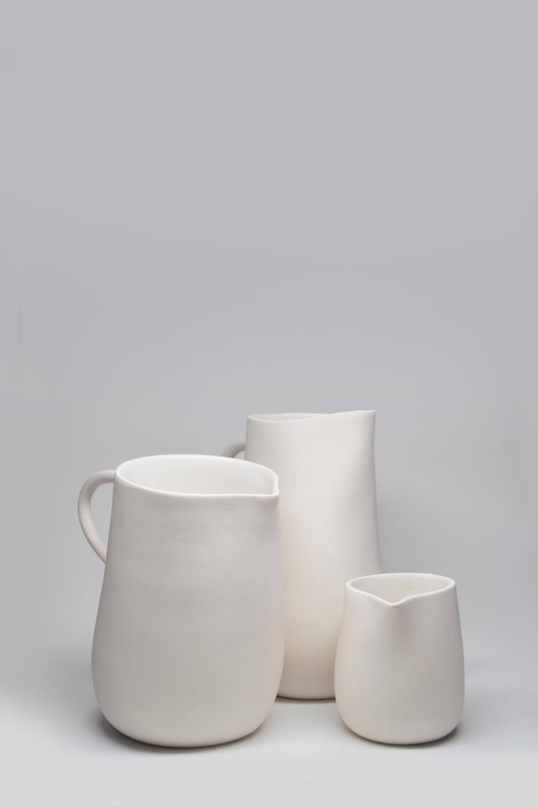 "Family" Jugs Medium, Brushed Porcelain and Glazed Interior For Sale at ...