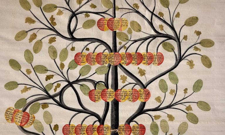 Family Tree of Peter and Anne von Carnap, Germany circa 1850 For Sale ...