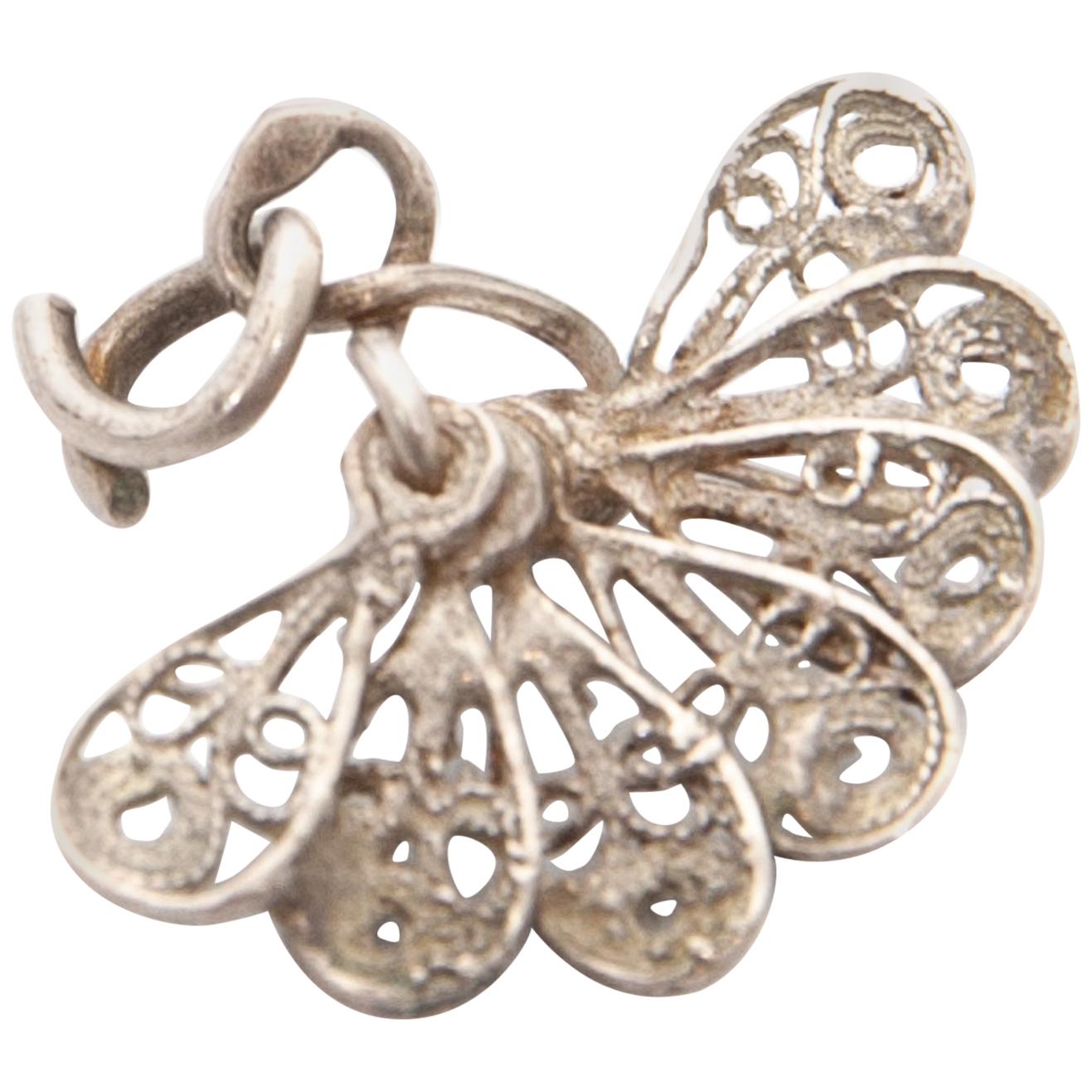 Vintage Sterling Silver Filigree Purple Stone Pendant at 1stDibs ...