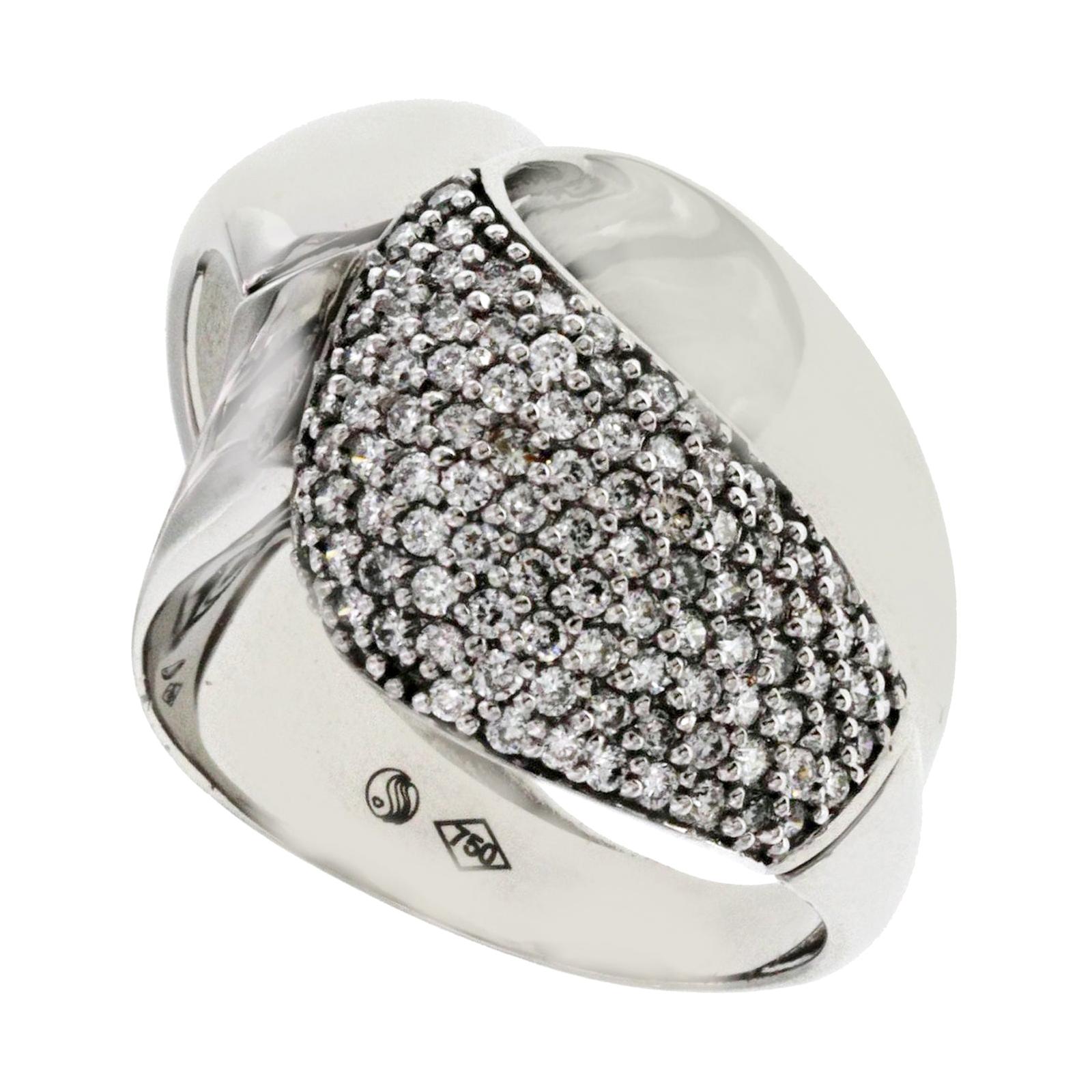 Fancy 18 Karat Yellow Gold 3.79 Carat Diamond Wrap Ring For Sale at 1stDibs