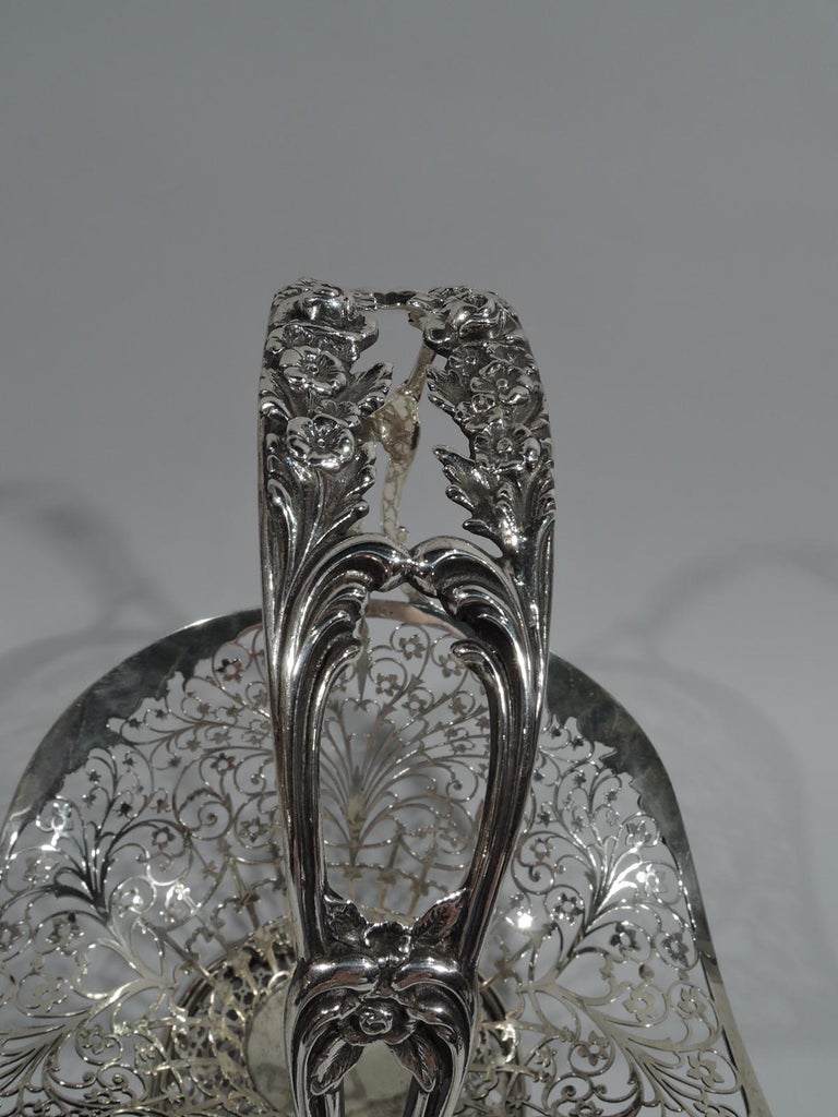 Fancy Antique American Edwardian Pierced Sterling Silver Basket For ...