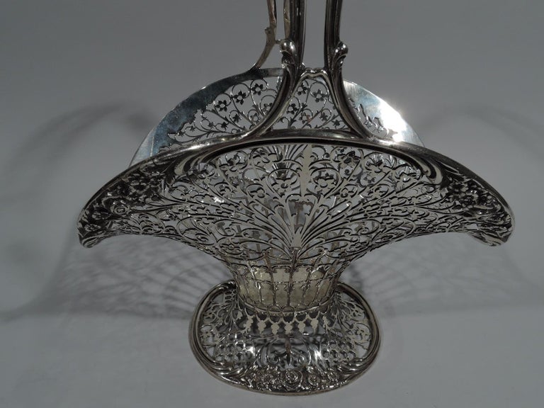 Fancy Antique American Edwardian Pierced Sterling Silver Basket For ...