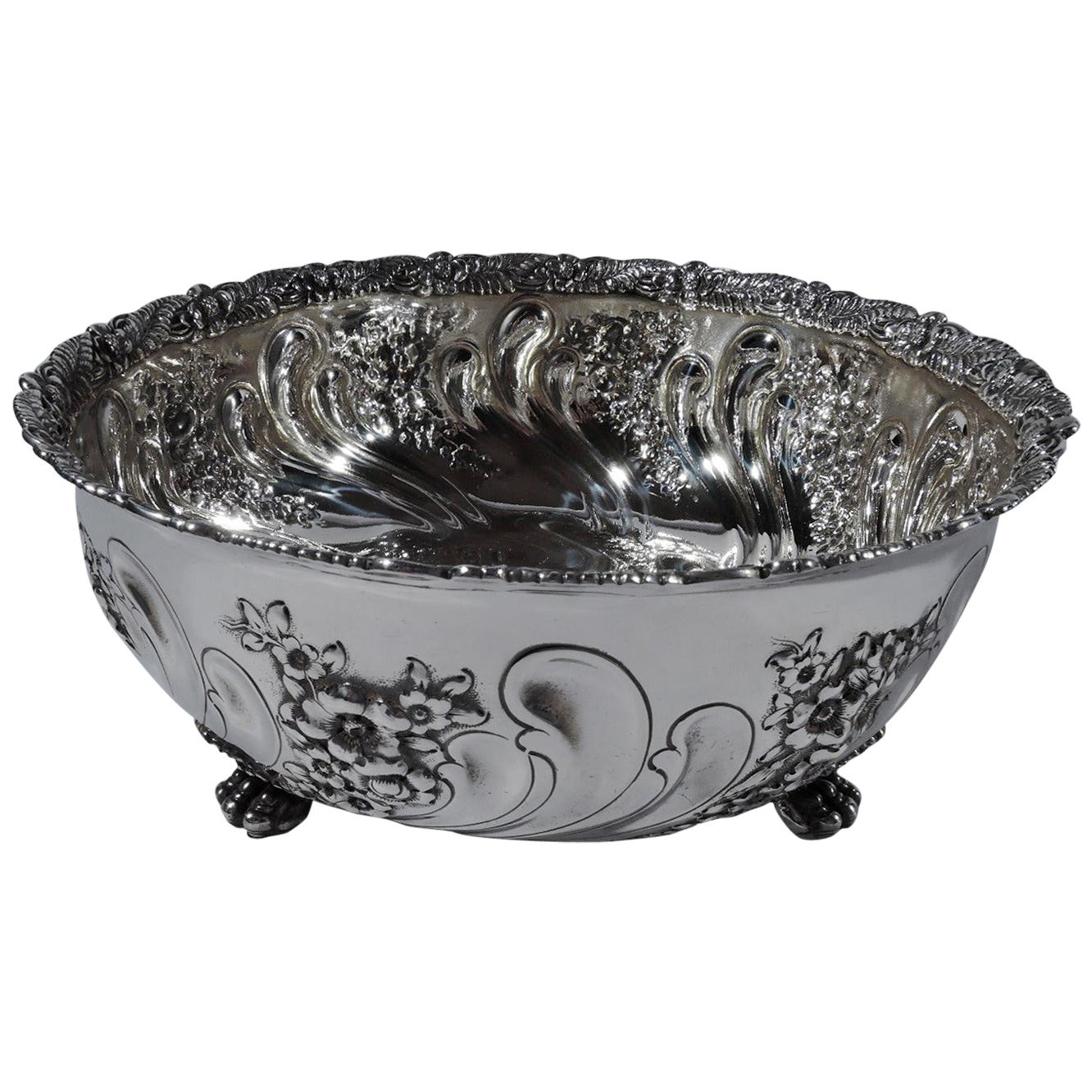 Fancy Antique American Sterling Silver Bowl by Tiffany For Sale at 1stDibs