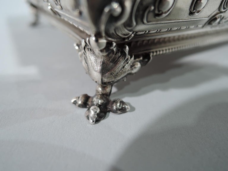 Fancy Antique Kerr Sterling Silver Keepsake Casket Box For Sale at 1stDibs