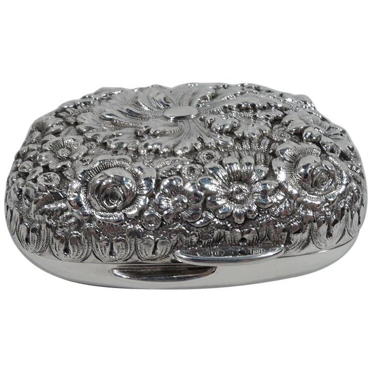 Fancy Antique Tiffany American Repousse Sterling Silver Soap Box For ...