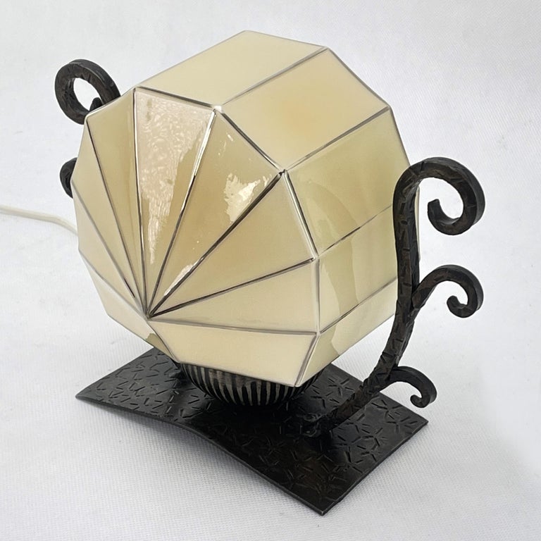 fancy ART DECO table lamp glass ball beautiful desk lamp For Sale at ...
