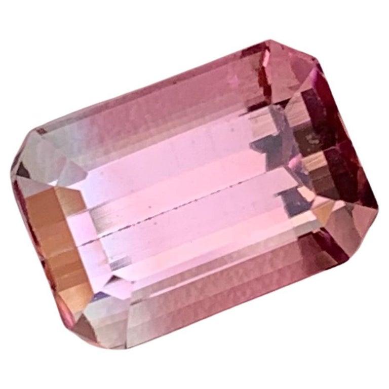 Fancy Bicolor Cut Tourmaline Gemstone 4.25 Carats Tourmaline Stone for ...
