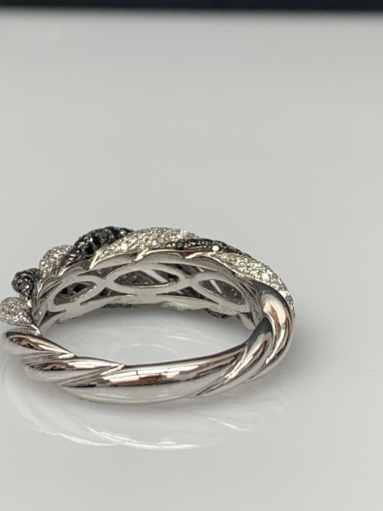 Fancy Black Diamond and White Diamond Fashion Band in 18K White Gold ...