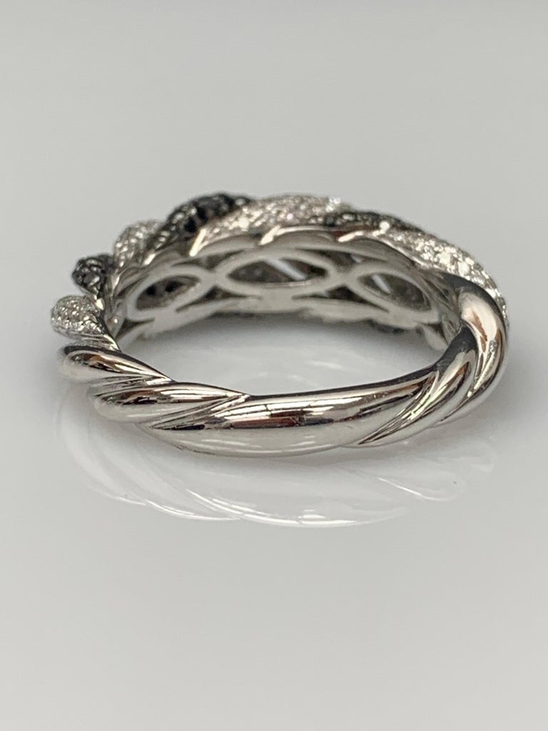 Fancy Black Diamond and White Diamond Fashion Band in 18K White Gold ...