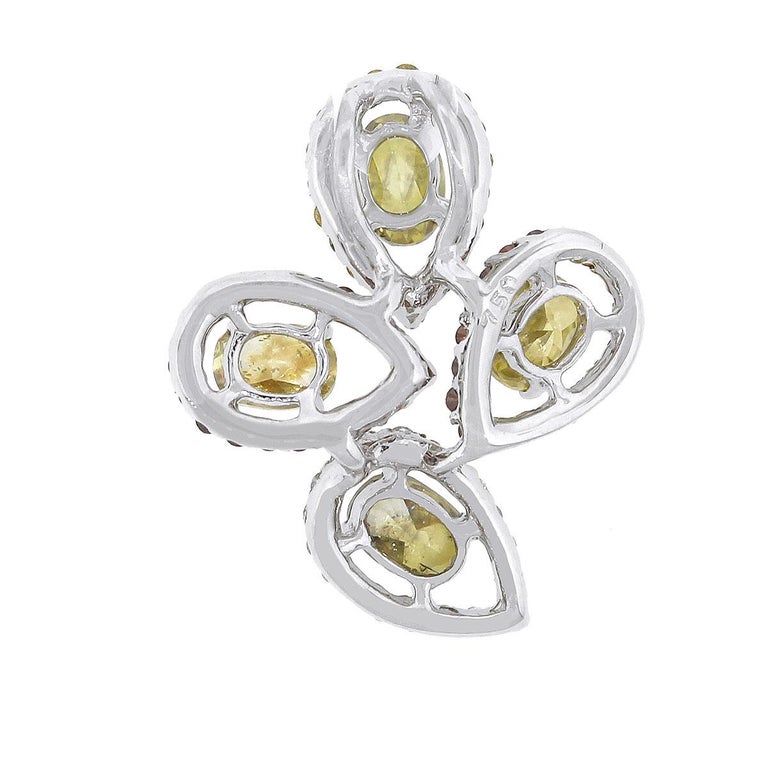 Fancy Colored Diamonds Slide Pendant For Sale at 1stDibs