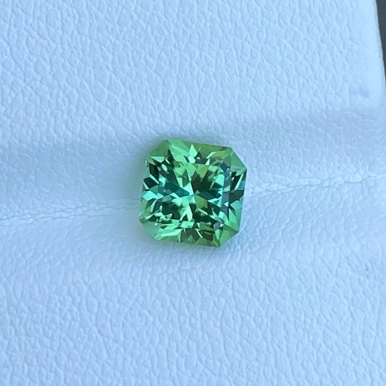 Fancy Cut Mint Green Tourmaline 1.80 Carats Flawless Loupe Clean for ...