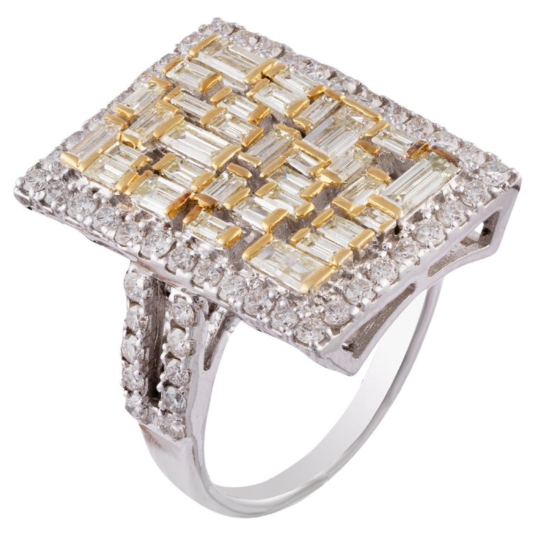 14k gold Fancy Diamond Ring For Sale at 1stDibs