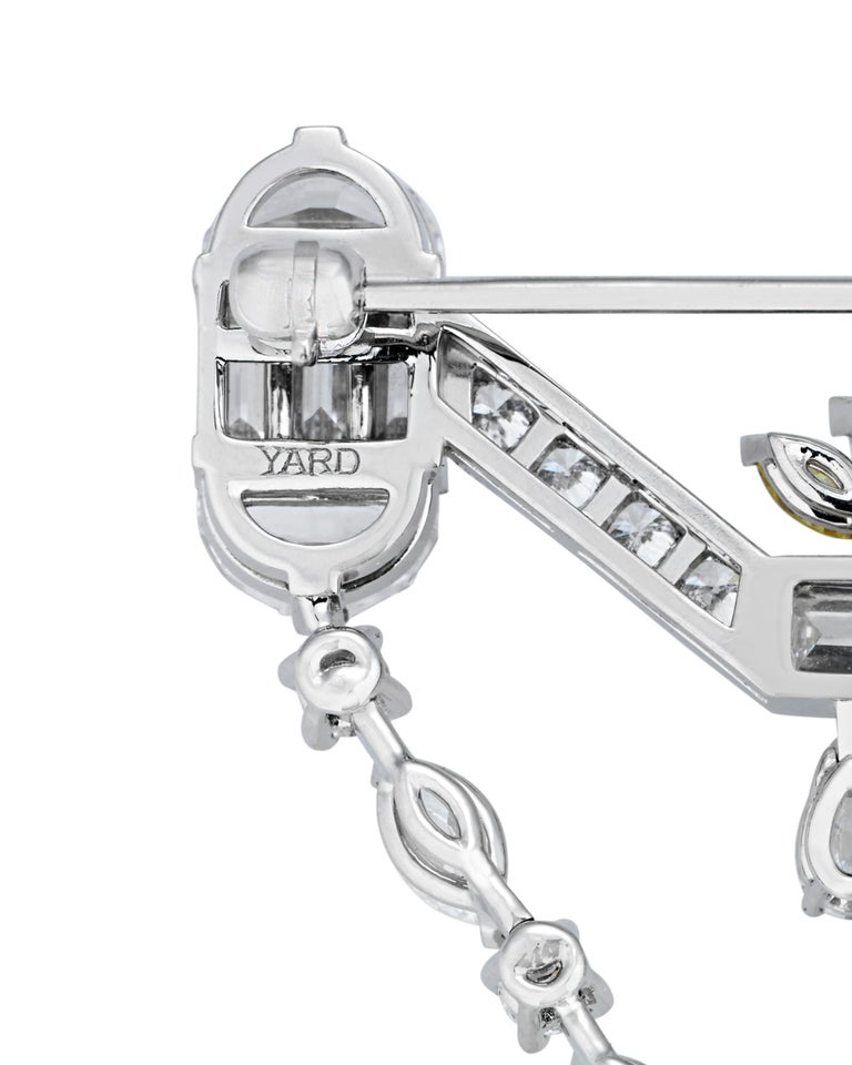 Fancy Intense Yellow Diamond Brooch by Raymond Yard at 1stDibs