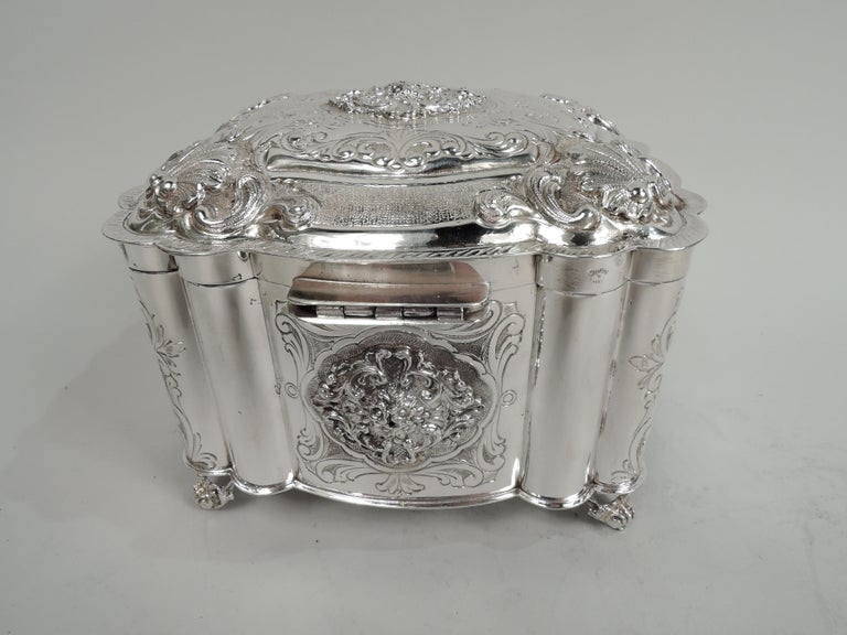 Fancy Italian Classical Sterling Silver Keepsake Casket Box For Sale at ...