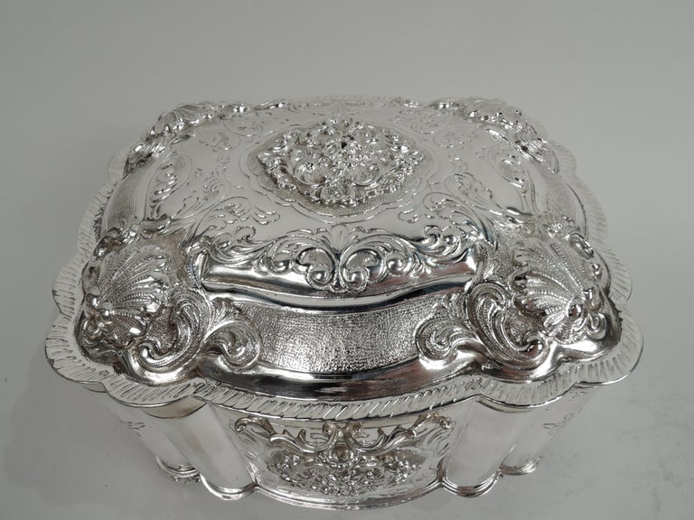 Fancy Italian Classical Sterling Silver Keepsake Casket Box For Sale at ...