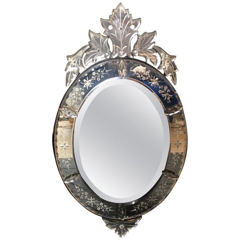 Fancy Large Venetian Antique Mirror from France at 1stDibs