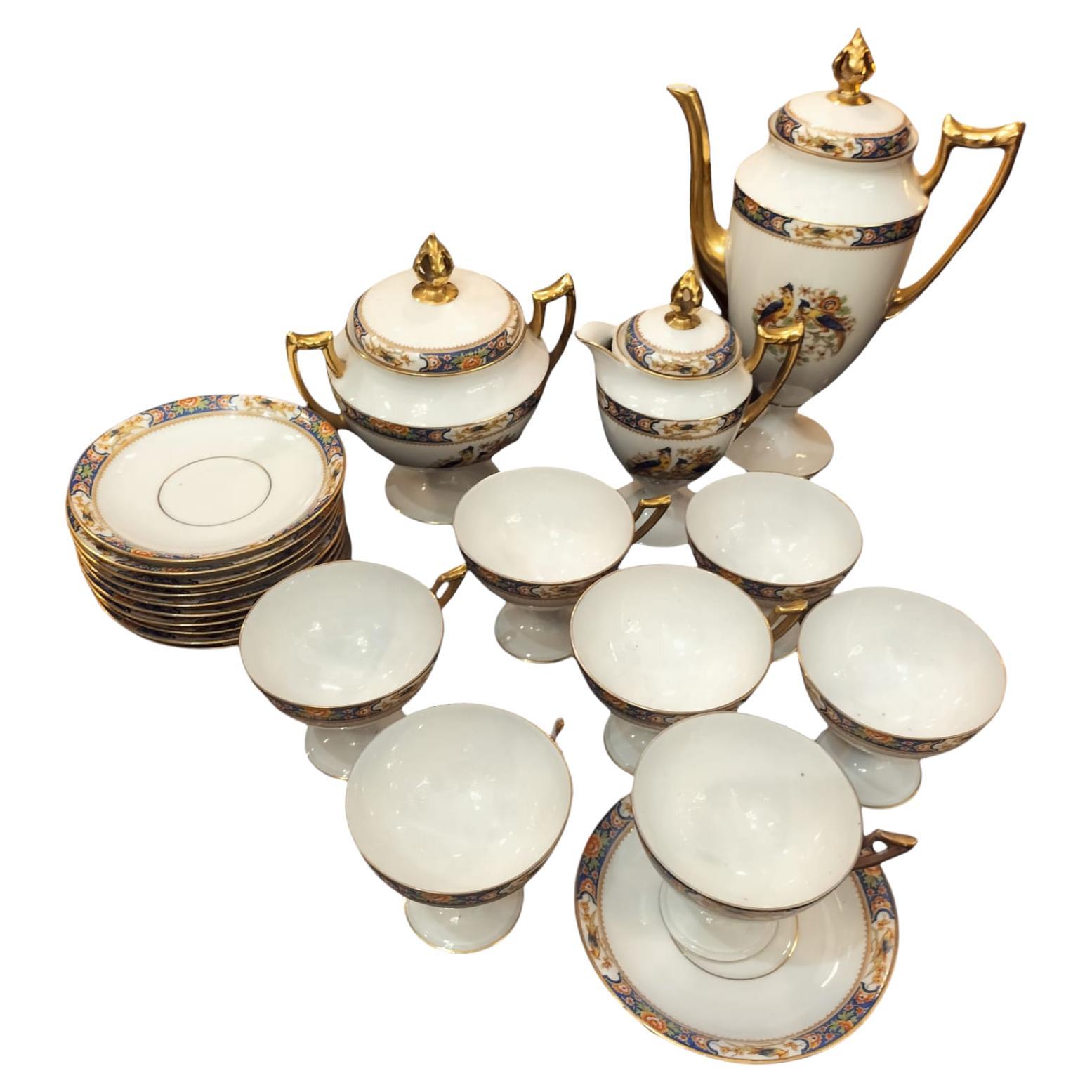 Fancy Limoges Porcelain Tea Set For Sale at 1stDibs