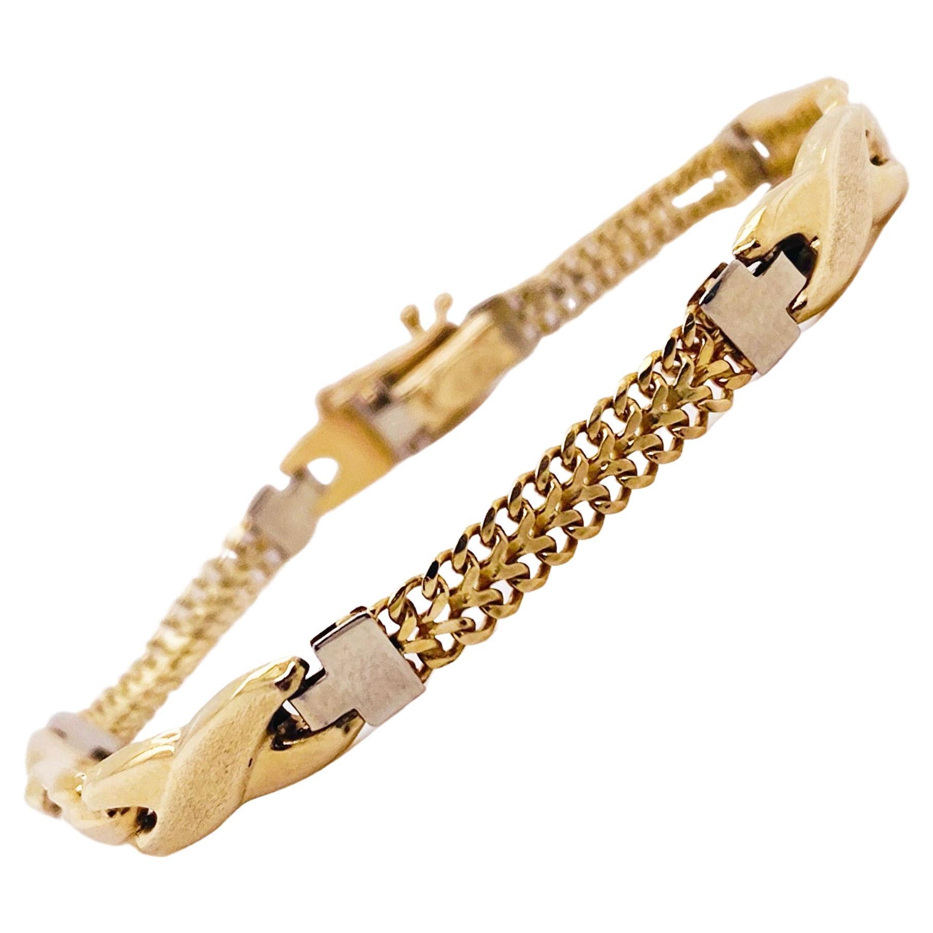 SuperSmith Tim Charlie 14K Gold Link Bracelet Navajo Blue Opal Inlay 27 ...