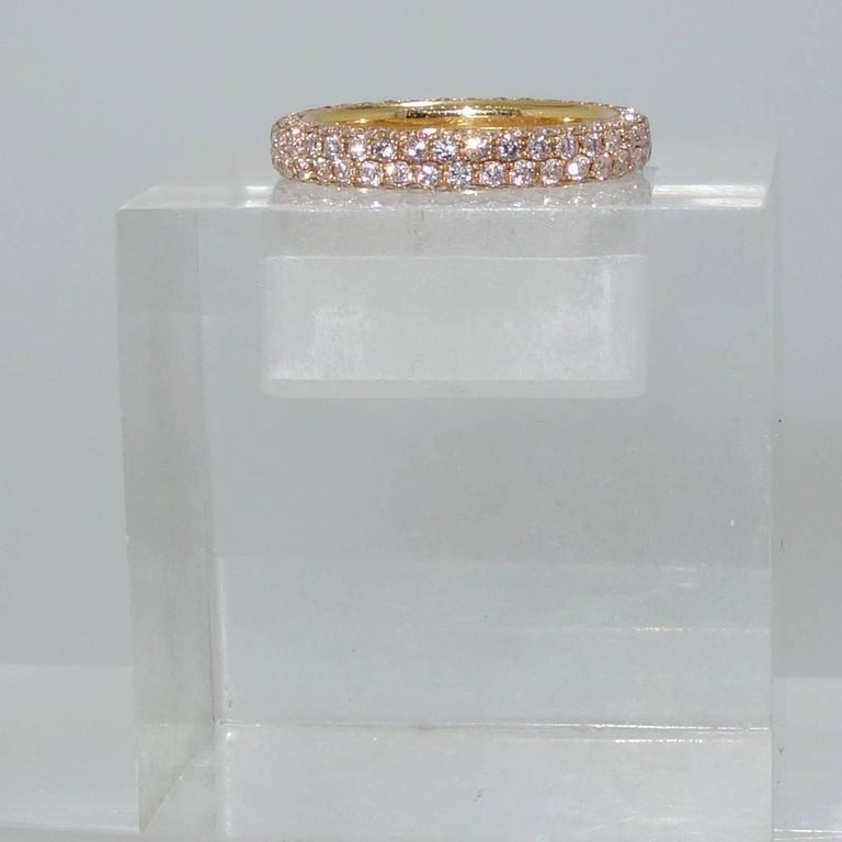 Fancy Pink Diamond Eternity Band Ring at 1stDibs