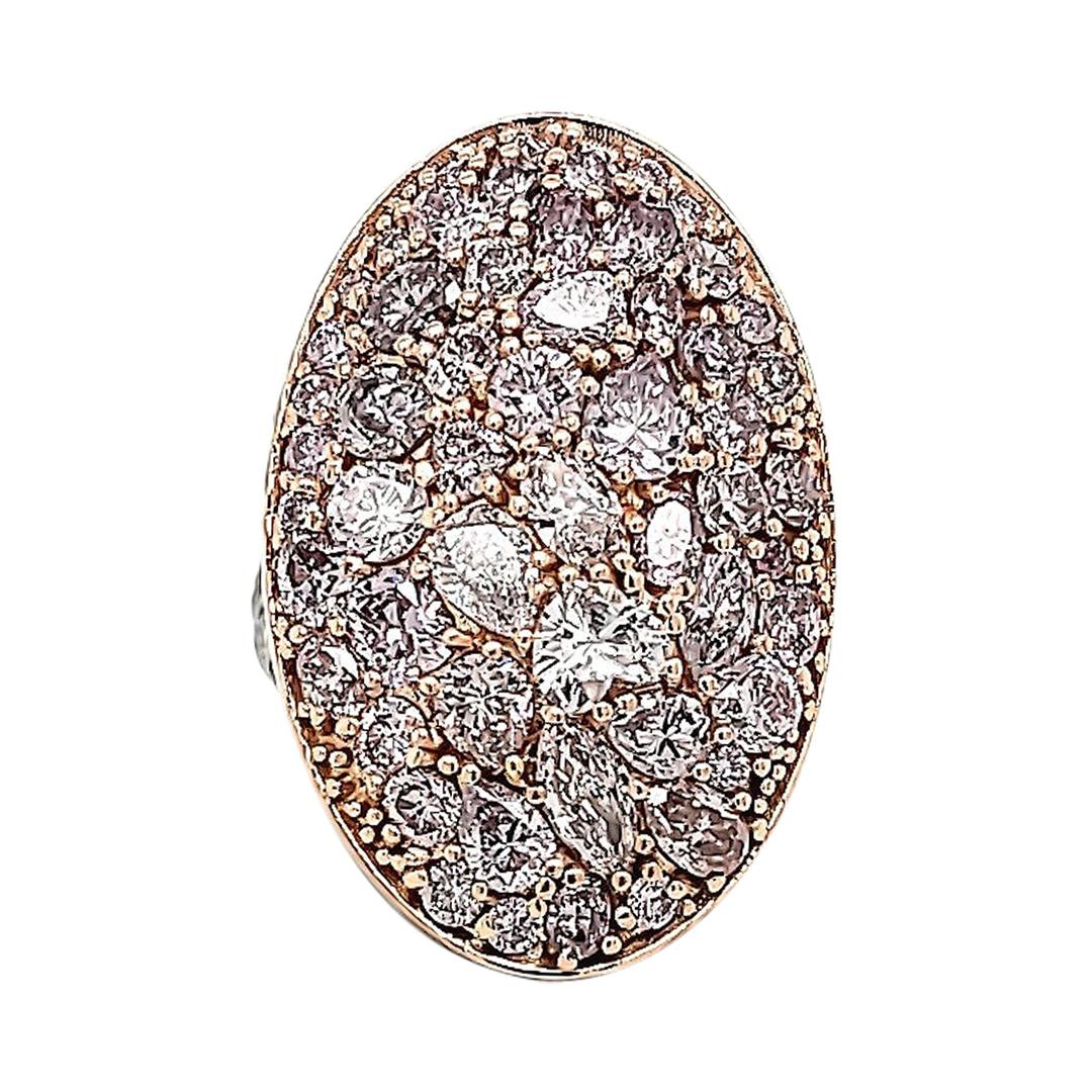Customizable Carelle Spiralli Jumbo Diamond Cocktail Ring For Sale at ...
