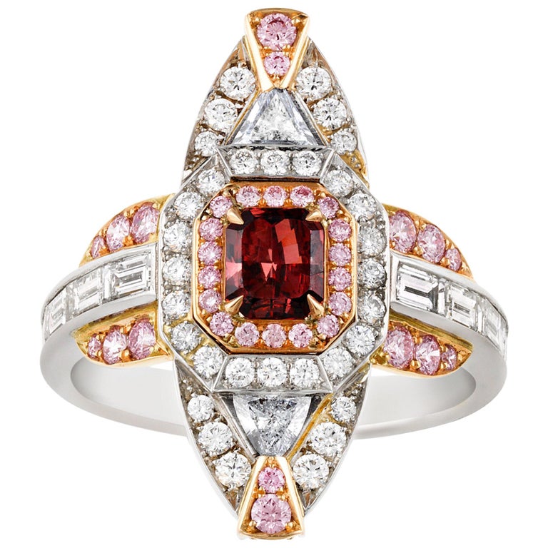 Fancy Red Diamond Ring at 1stDibs