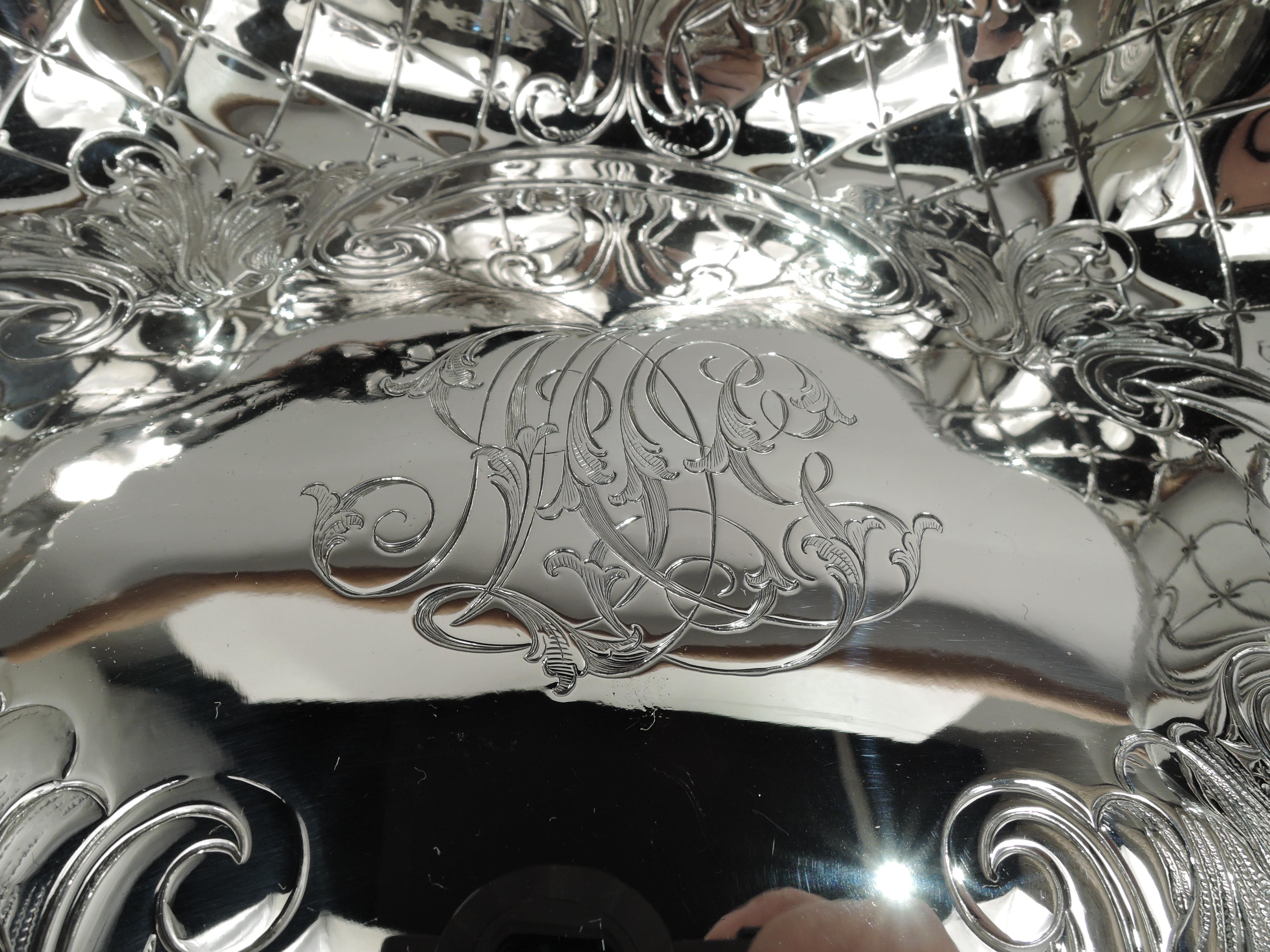 Fancy Victorian Sterling Silver Basket by Frank W Smith For Sale at 1stDibs