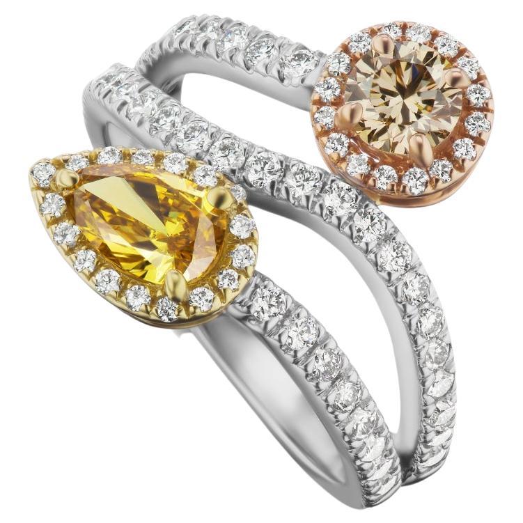 Angel Skin Bypass Ring. at 1stDibs