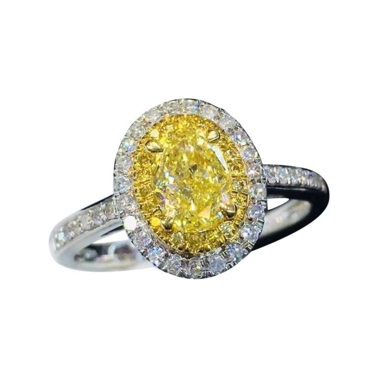 Fancy Dark Orangey Brown Oval-shaped Diamond Ring. at 1stDibs