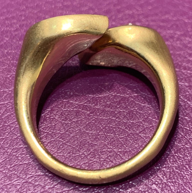 Fancy Yellow Pear Shaper Two-Stone Diamond Ring at 1stDibs