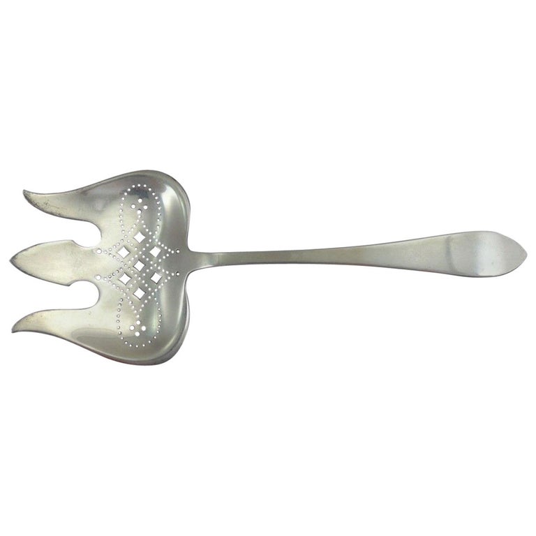 Faneuil by Tiffany and Co Sterling Silver Cucumber Serving Fork Pierced ...