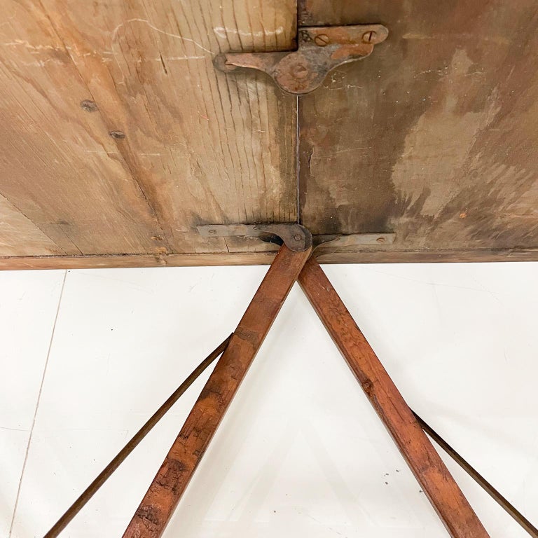 Fantastic Antique Folding Oak Wood Hatherley Table Easel Legs September ...