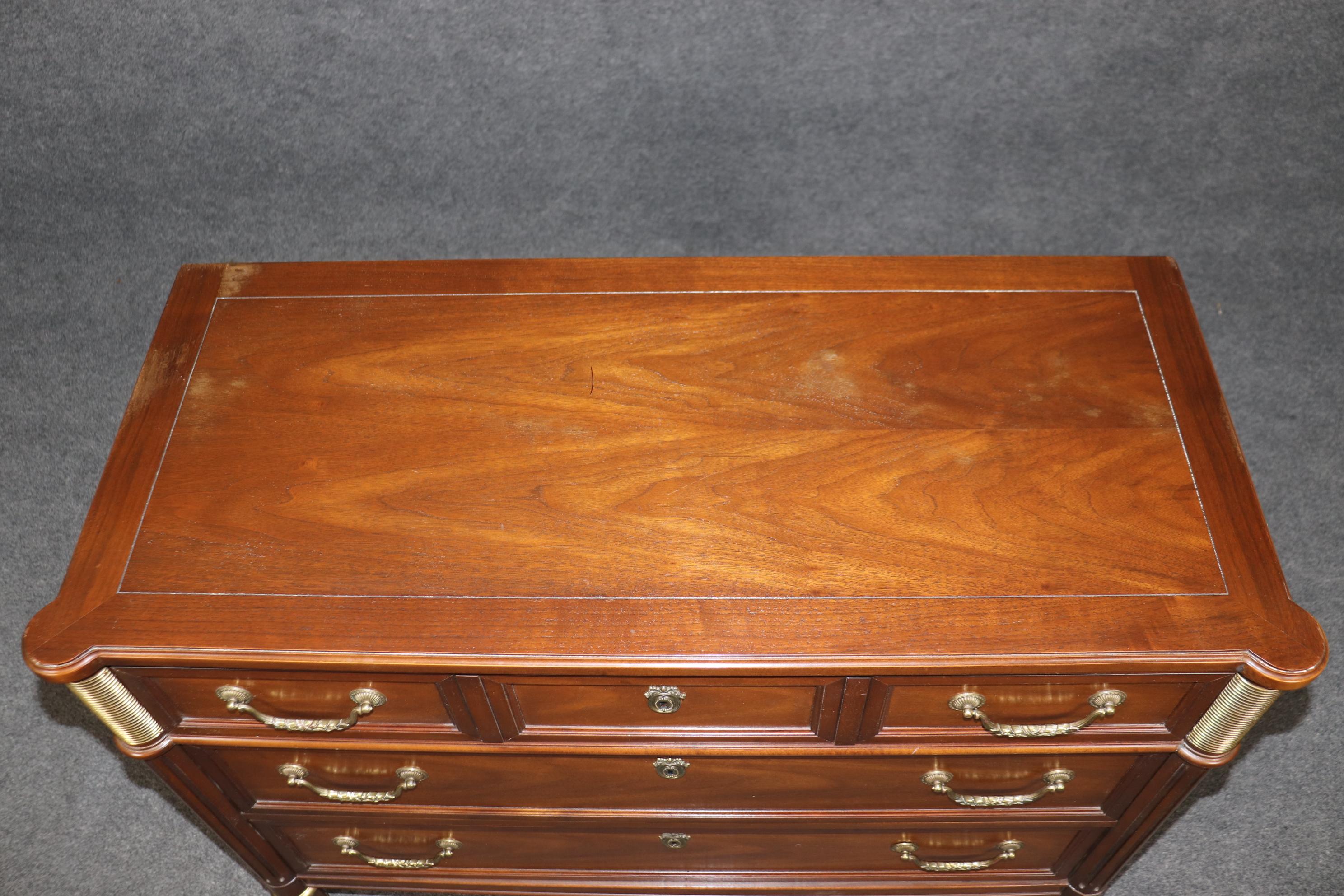 Fantastic Baker Furniture Company Directore Jansen Style Mahogany Brass ...