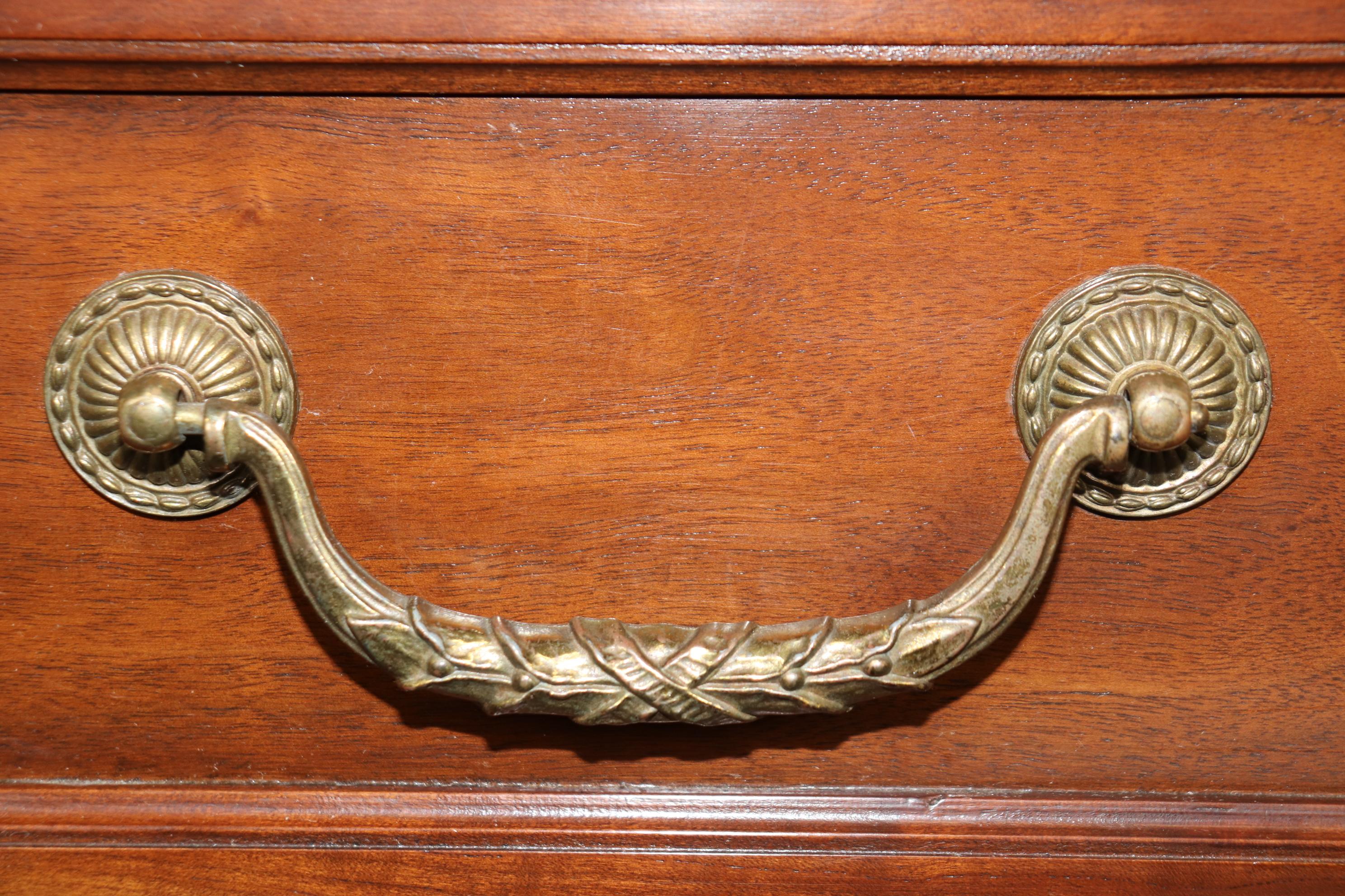 Fantastic Baker Furniture Company Directore Jansen Style Mahogany Brass ...